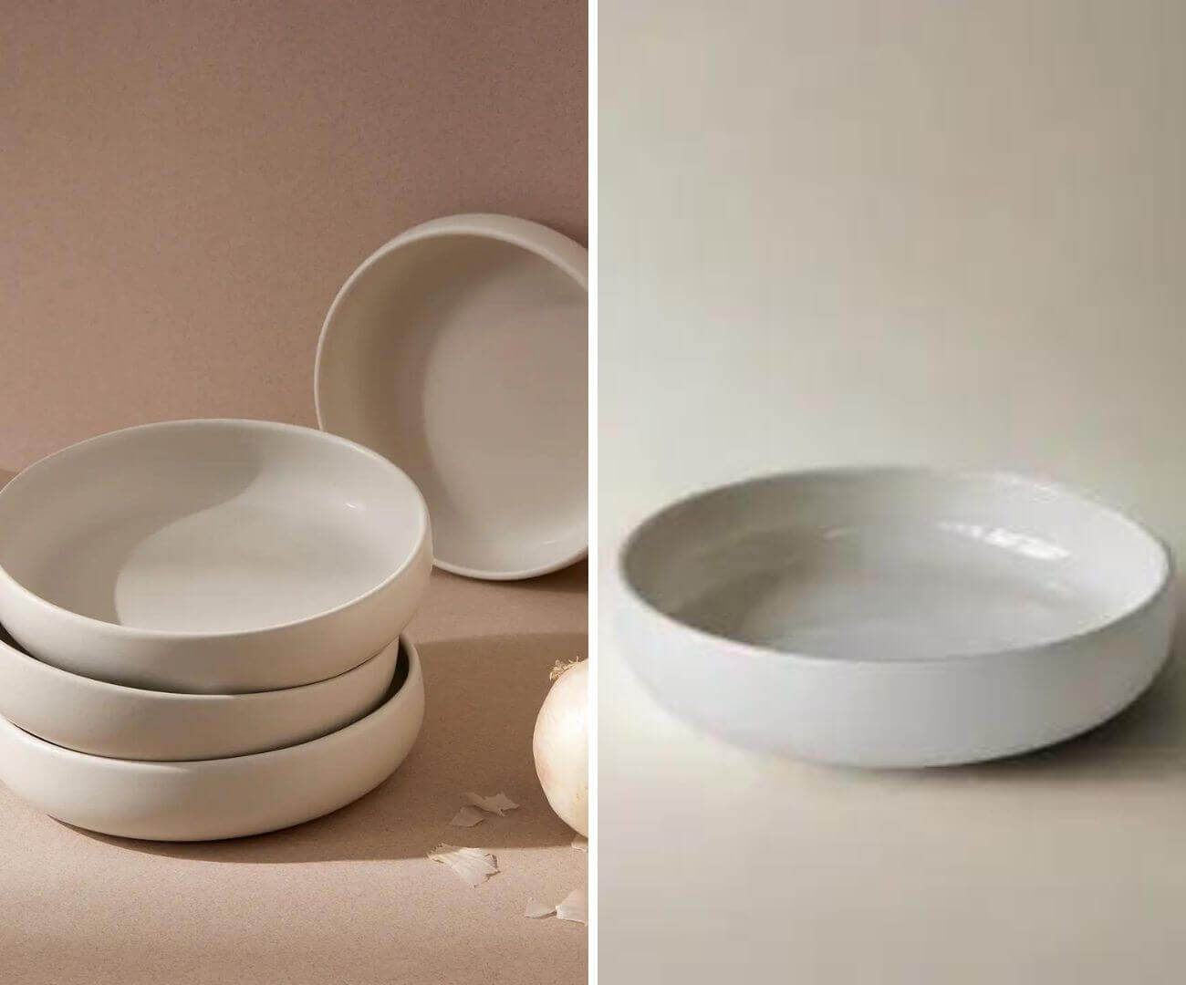 Stoneware Pasta Plate - GHARYAN Ceramic Salad Plates | Elfin View